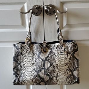 Victoria Napoli | Bags | Italian Gen Leather Python Print Large Purse ...
